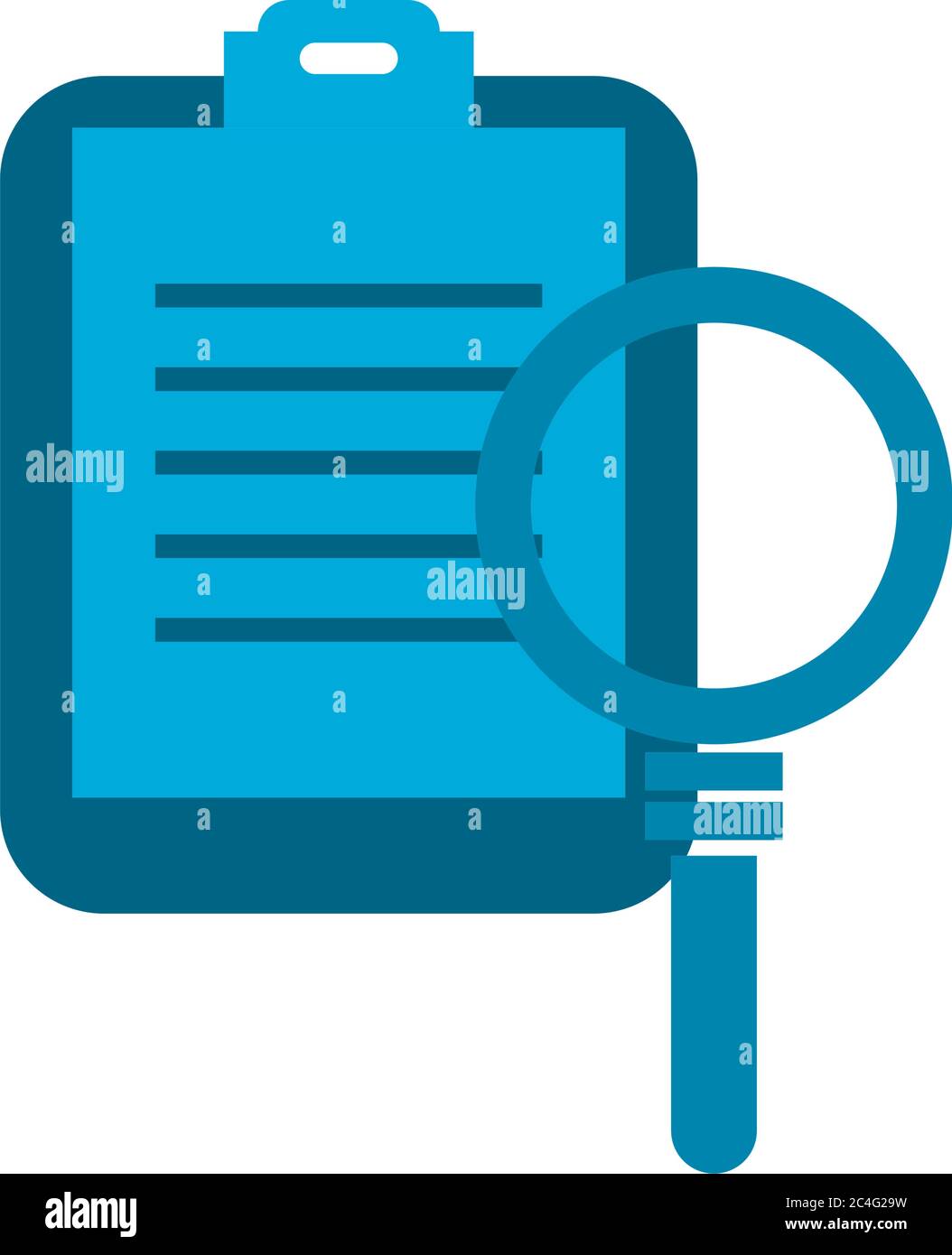 lupe with document flat style icon design, Searching theme Vector illustration Stock Vector ...