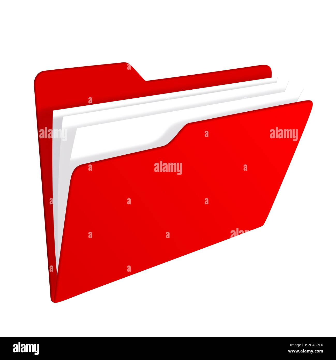 Red folder icon Stock Photo - Alamy