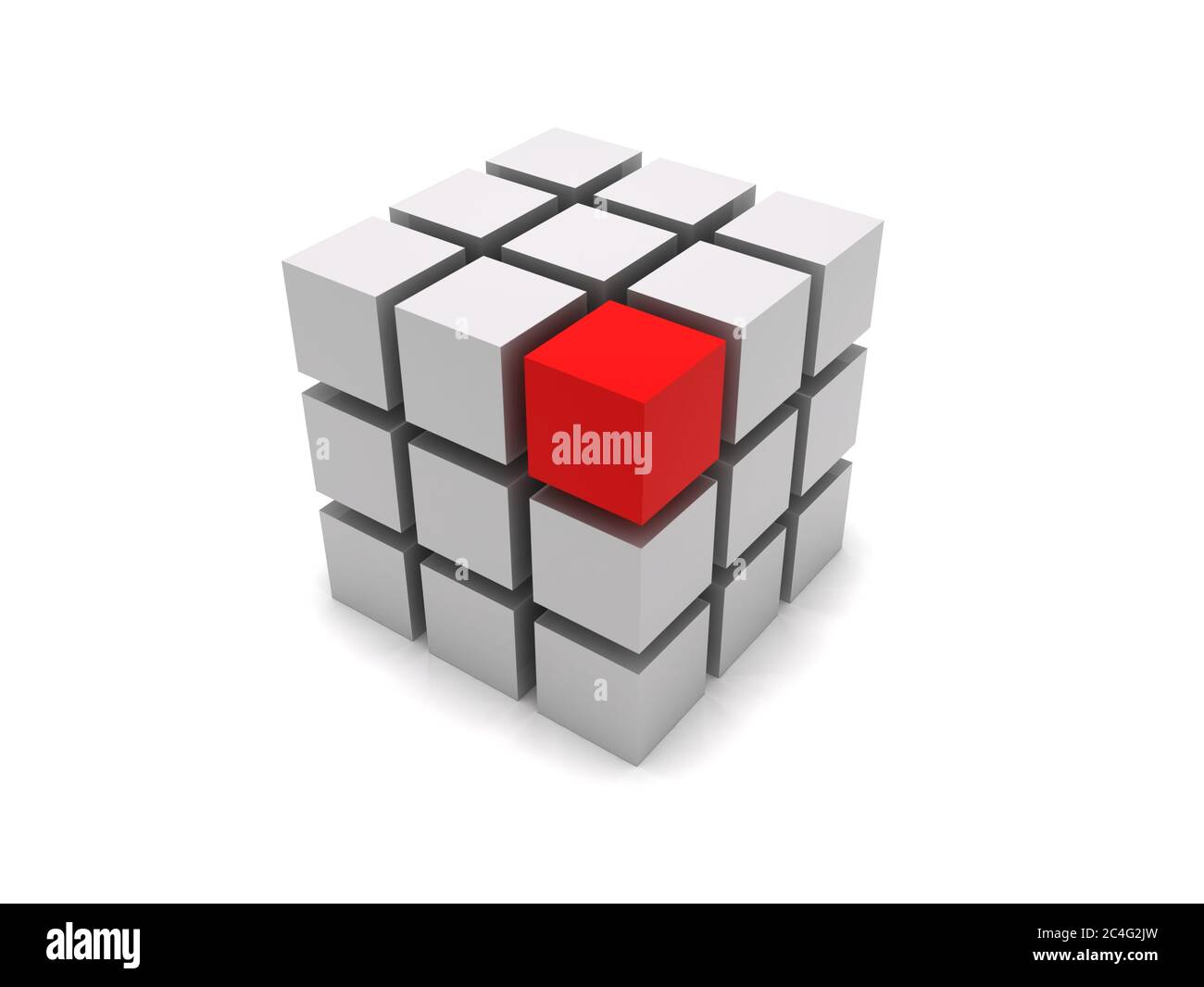 3D boxes forming a big cube Stock Photo - Alamy