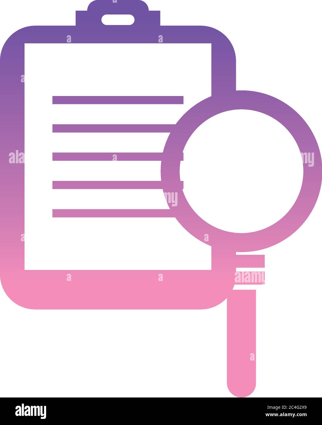 lupe with document gradient style icon design, Searching theme Vector illustration Stock Vector ...