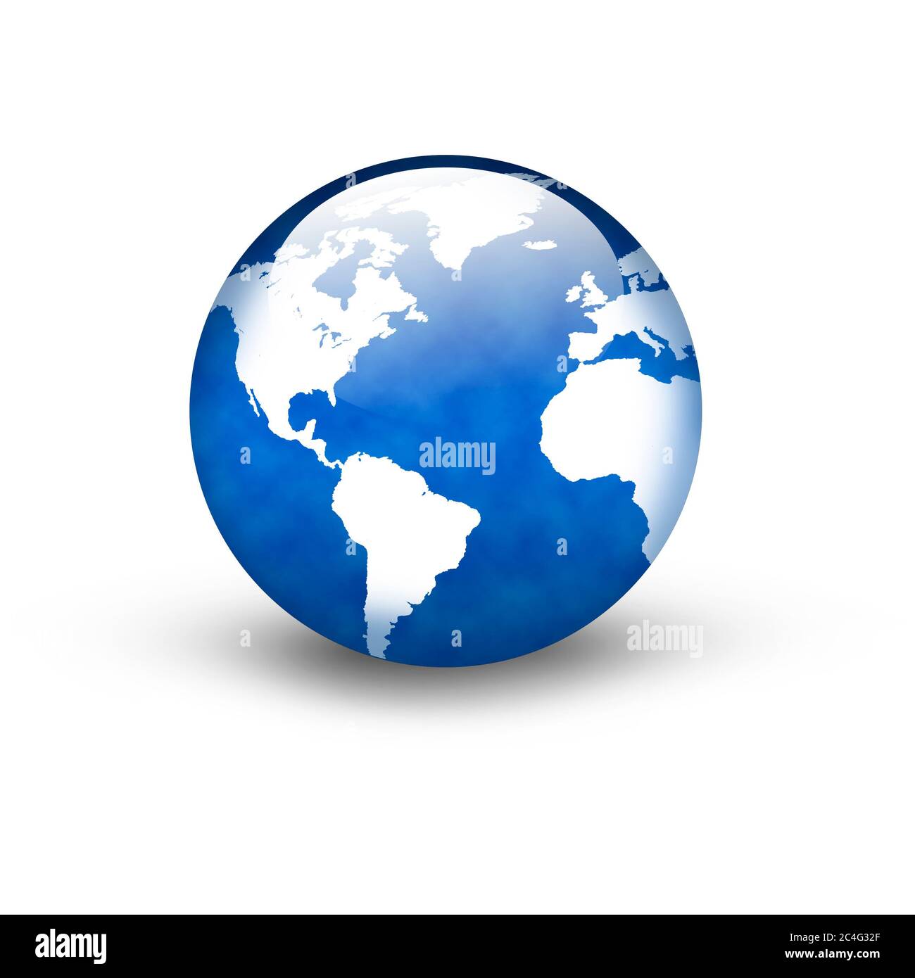 Blue Earth icon Stock Photo - Alamy