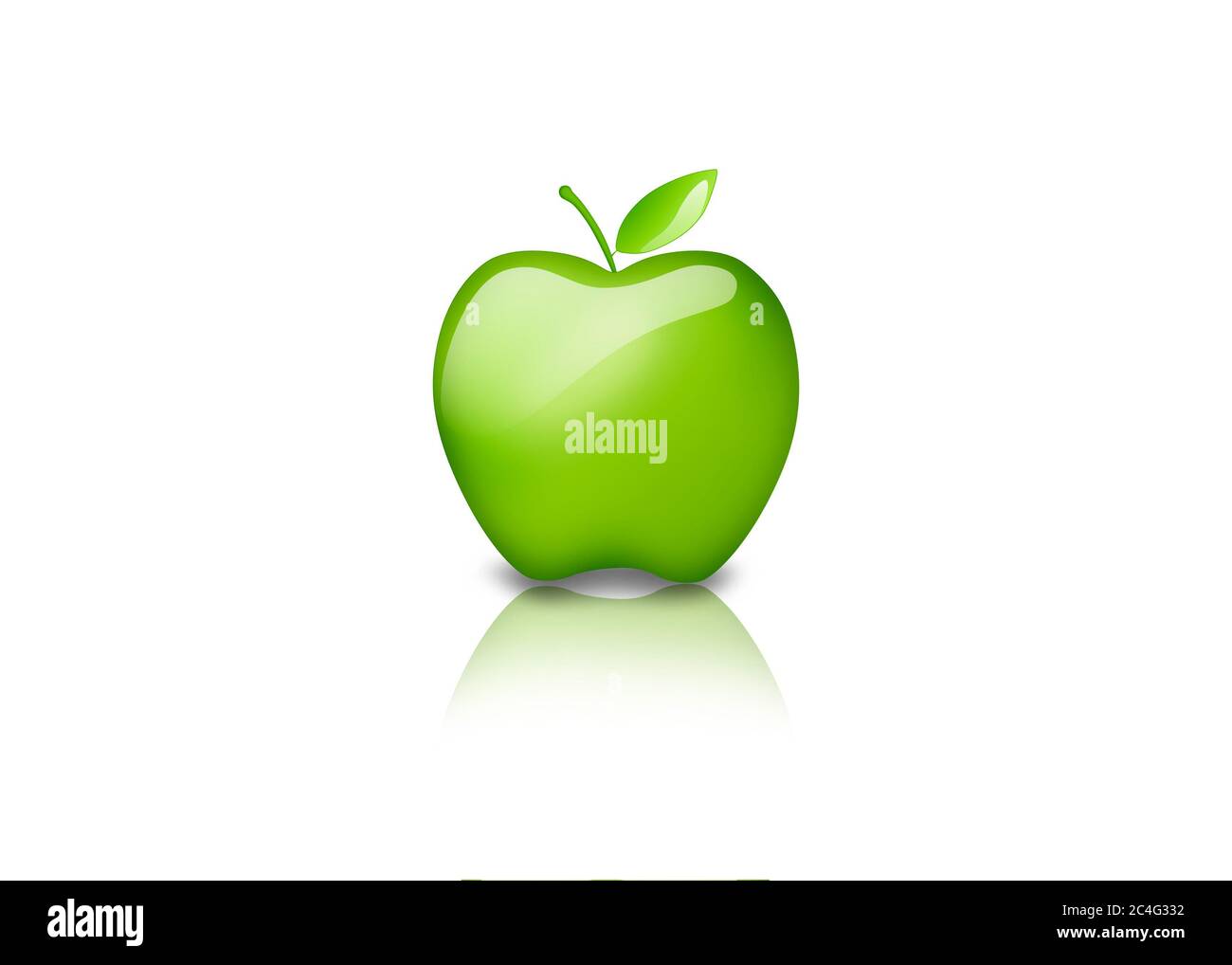 Green apple icon Stock Photo - Alamy