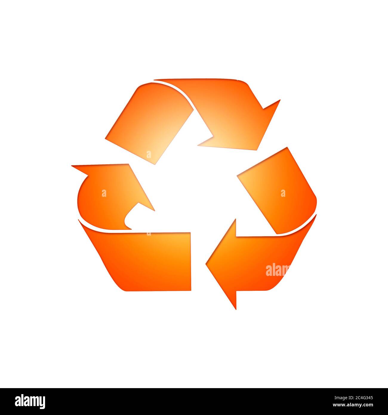 Recycle sign orange garbage Cut Out Stock Images & Pictures - Alamy