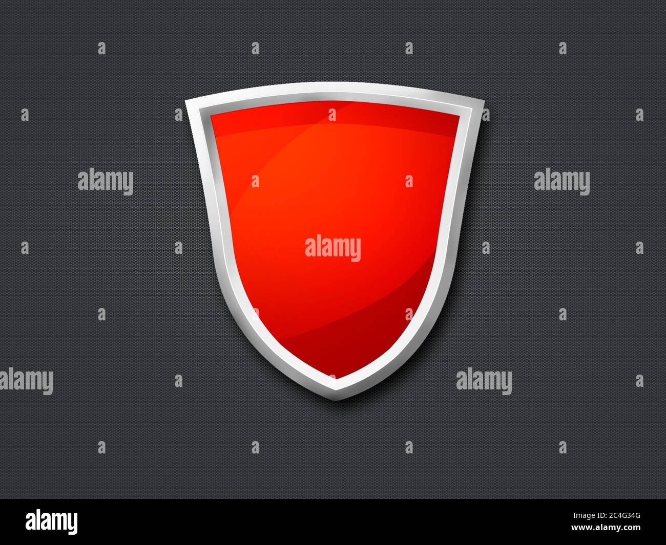 3D Red shield on a detailed metal background Stock Photo - Alamy