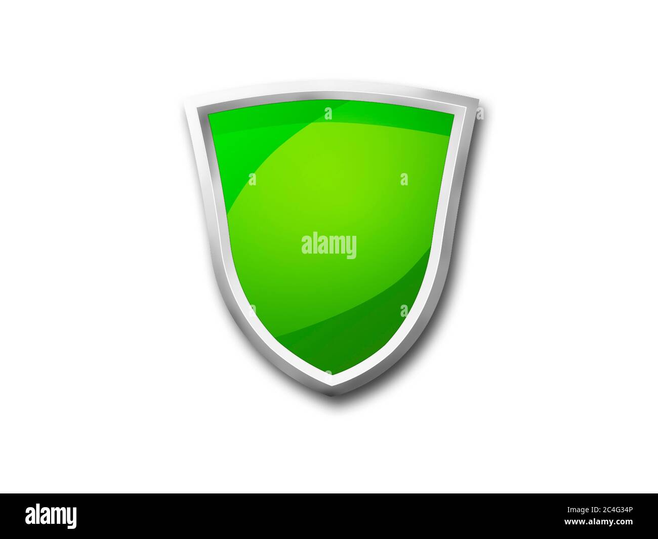 3D green shield Stock Photo - Alamy