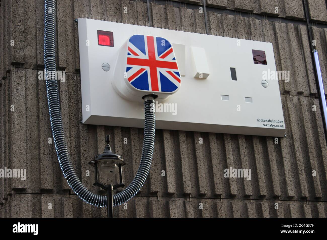 London wall plug art Stock Photo - Alamy
