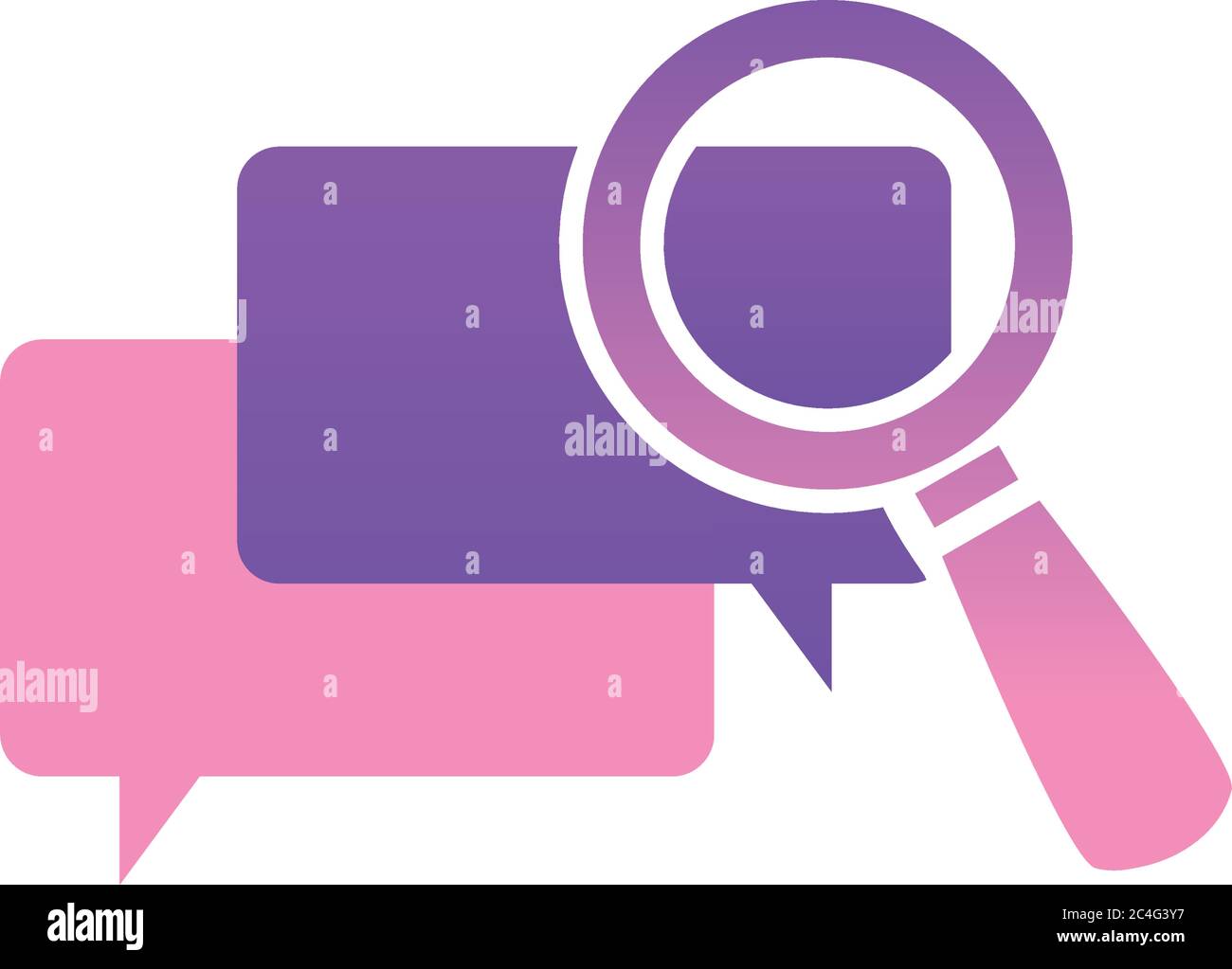 lupe with bubbles gradient style icon design, Searching theme Vector illustration Stock Vector ...