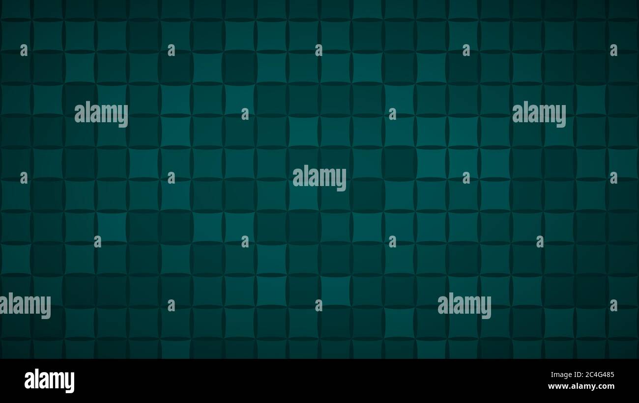 Abstract background of small squares or pixels in dark turquoise colors ...