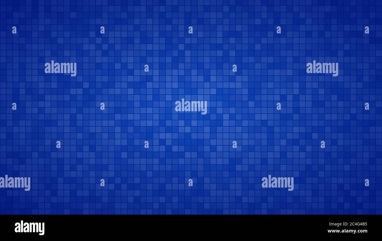 Abstract background of small squares or pixels in blue colors Stock ...