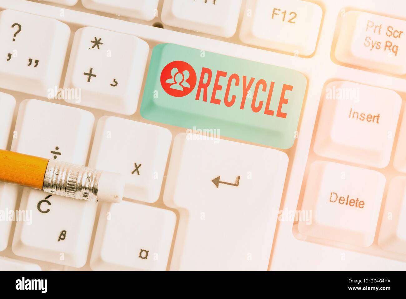 Handwriting text writing Recycle. Conceptual photo process of ...