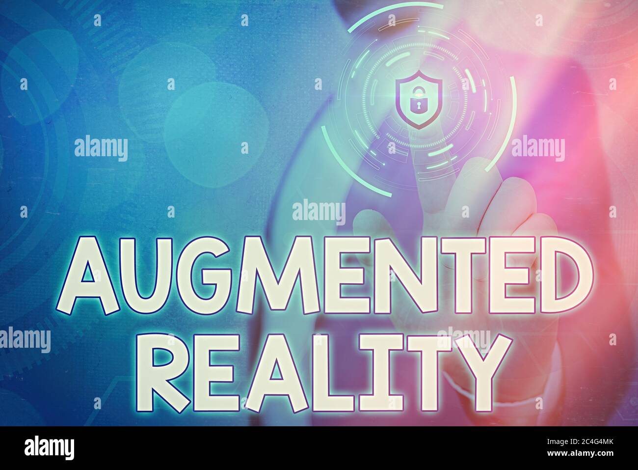 Handwriting text writing Augmented Reality. Conceptual photo technology ...