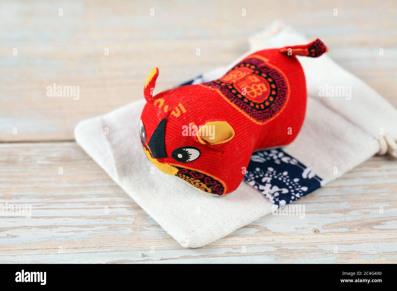 traditional hand made cloth tiger toy Stock Photo - Alamy