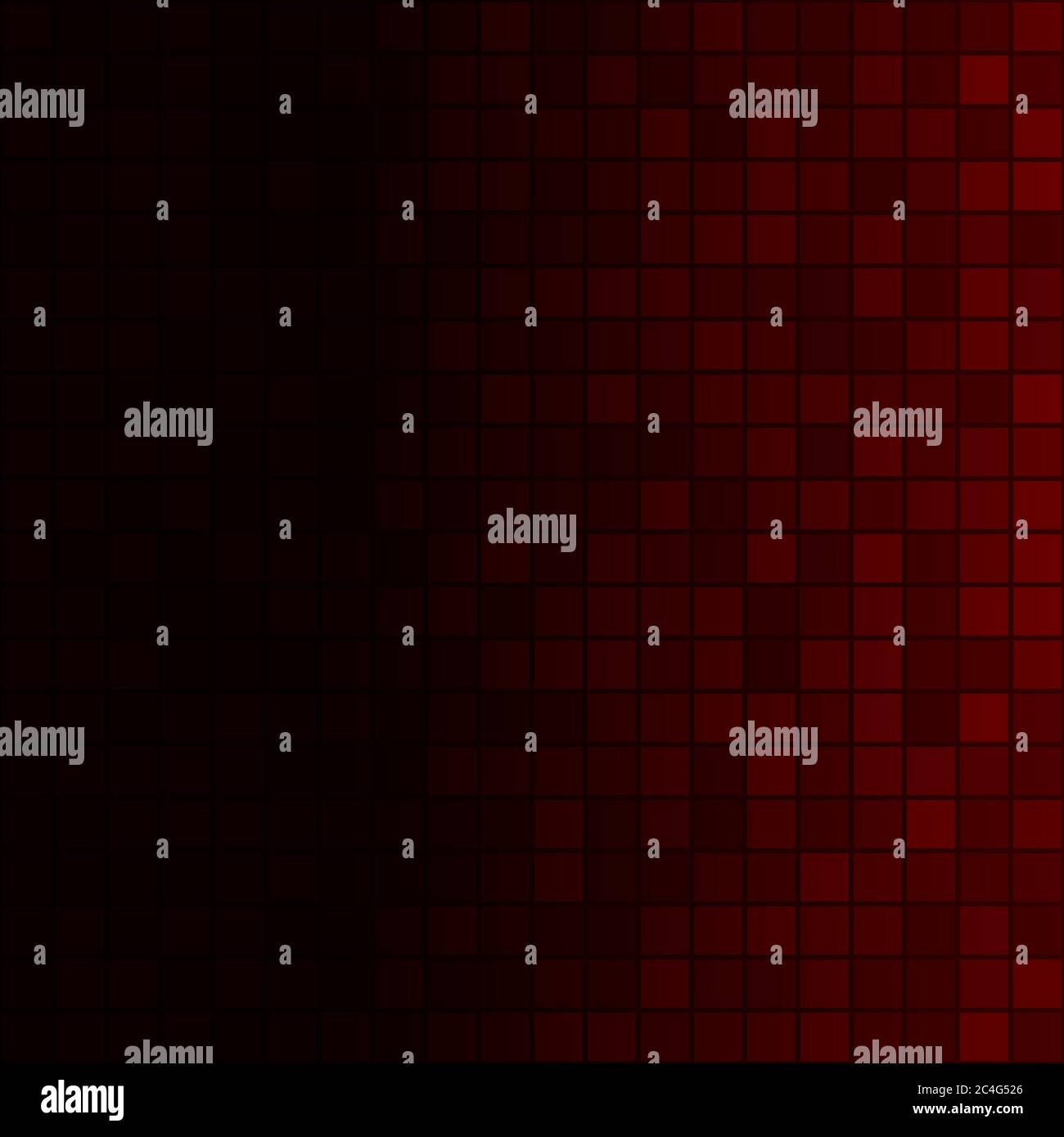 Abstract background of small squares in dark red colors with horizontal ...
