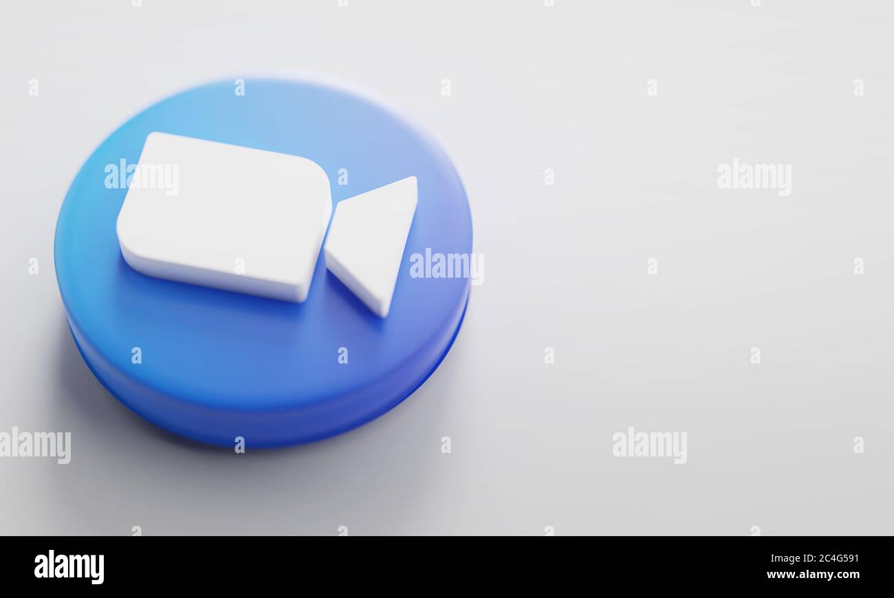 Zoom 3D Rendering Close up. Account Promotion Template Stock Photo - Alamy