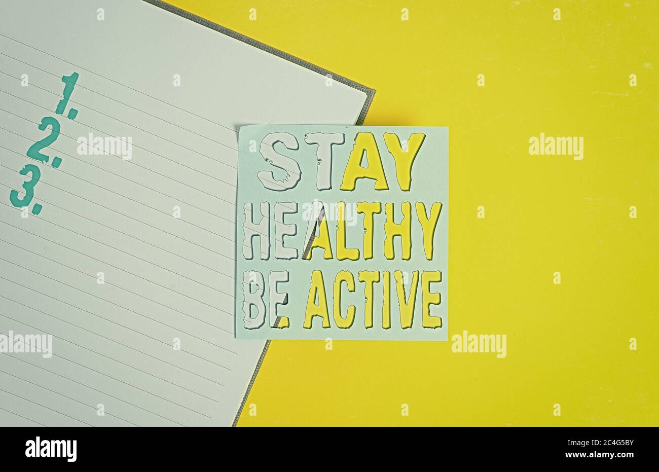 Conceptual hand writing showing Stay Healthy Be Active. Concept meaning ...