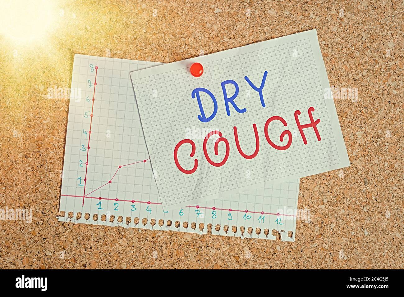Handwriting text writing Dry Cough. Conceptual photo cough that are not ...