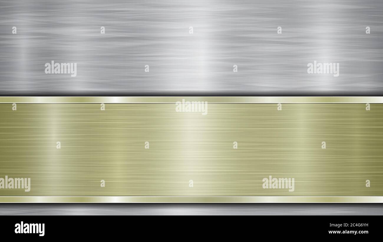 Background consisting of a silver shiny metallic surface and one ...
