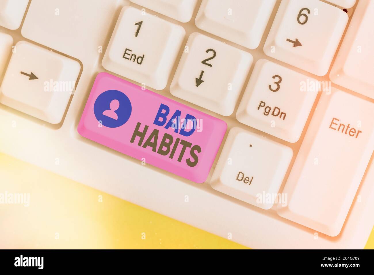 Conceptual hand writing showing Bad Habits. Concept meaning the ...