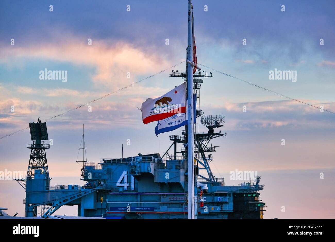 Midway battleship flags hi-res stock photography and images - Alamy