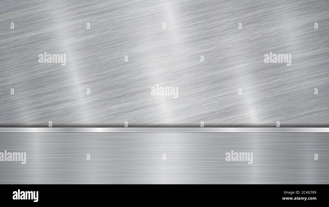 Background in silver and gray colors, consisting of a shiny metallic ...
