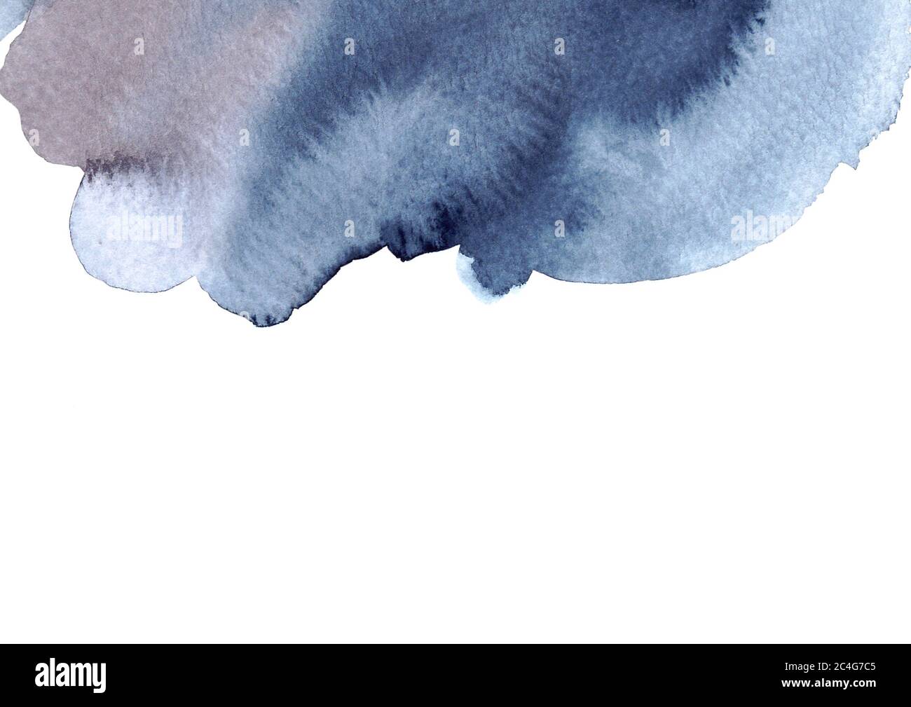 Hand painted abstract blue watercolor on white background Stock Photo ...