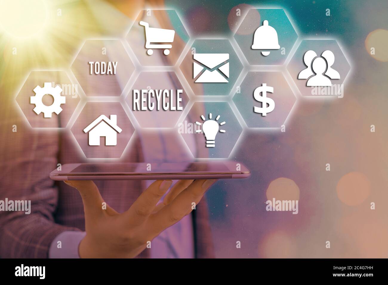 Word writing text Recycle. Business photo showcasing process of ...