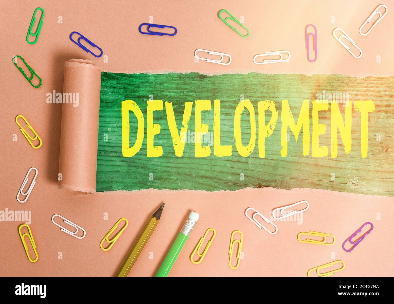 Writing note showing Development. Business concept for a cycle in which ...