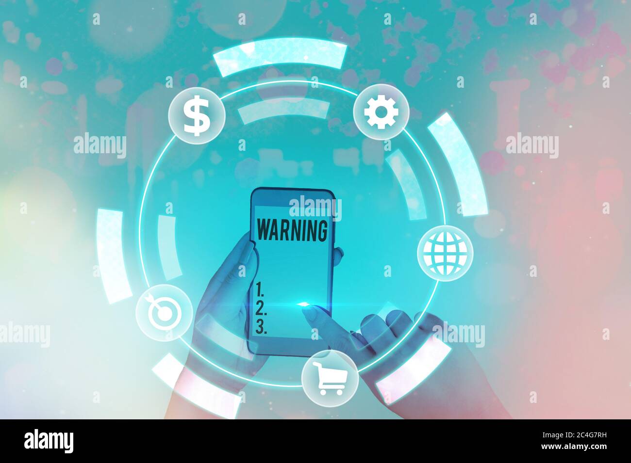 Writing Note Showing Warning Business Concept For Statement Or Event That Indicates A Possible