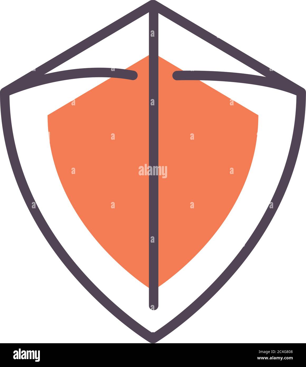 Shield line and fill style icon design, Label tag banner product and ...