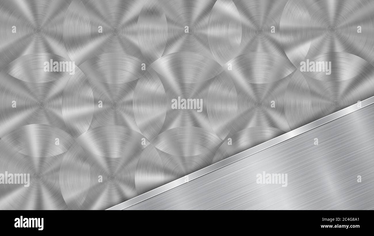 Background in silver and gray colors, consisting of a shiny metallic ...