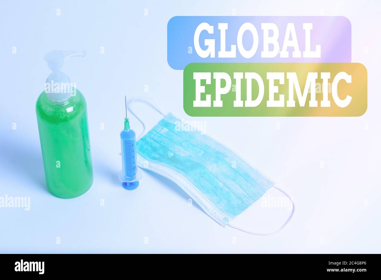 Writing note showing Global Epidemic. Business concept for a rapid ...