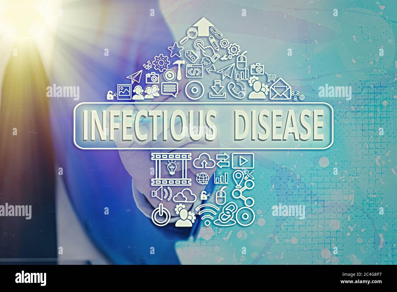Handwriting text writing Infectious Disease. Conceptual photo caused by ...