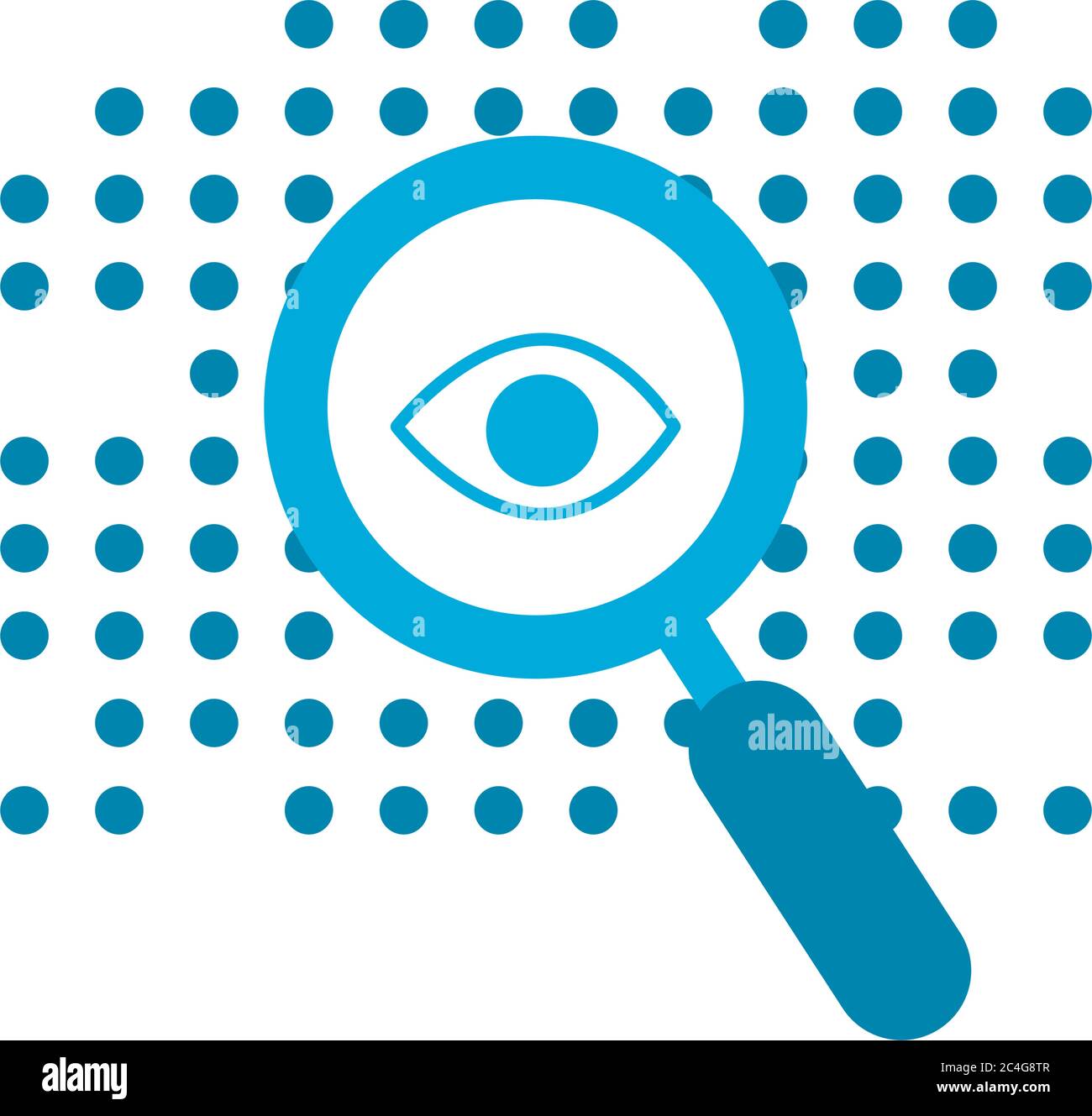 eye inside lupe flat style icon design, Searching theme Vector illustration Stock Vector Image ...