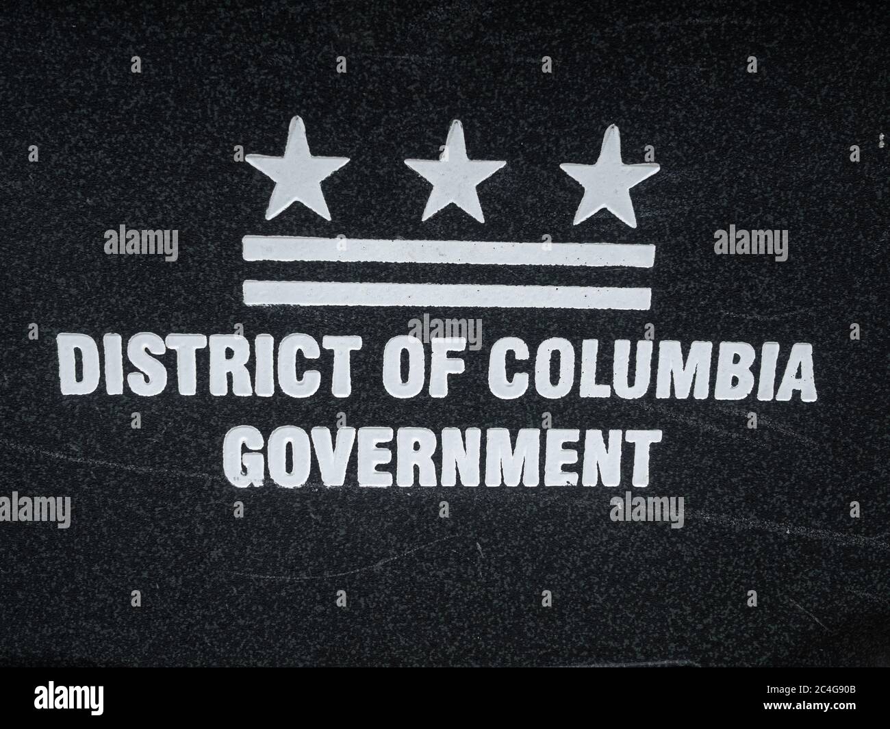 sign on side of urban object in Washington DC, USA Stock Photo - Alamy