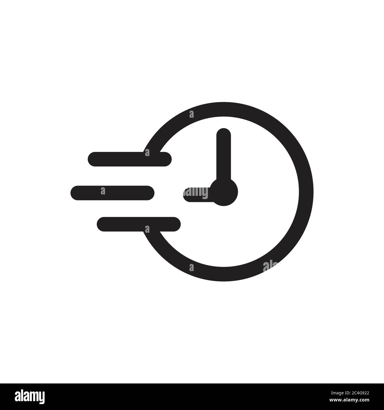 Delivery on time symbol, clock icon. Design template vector Stock ...