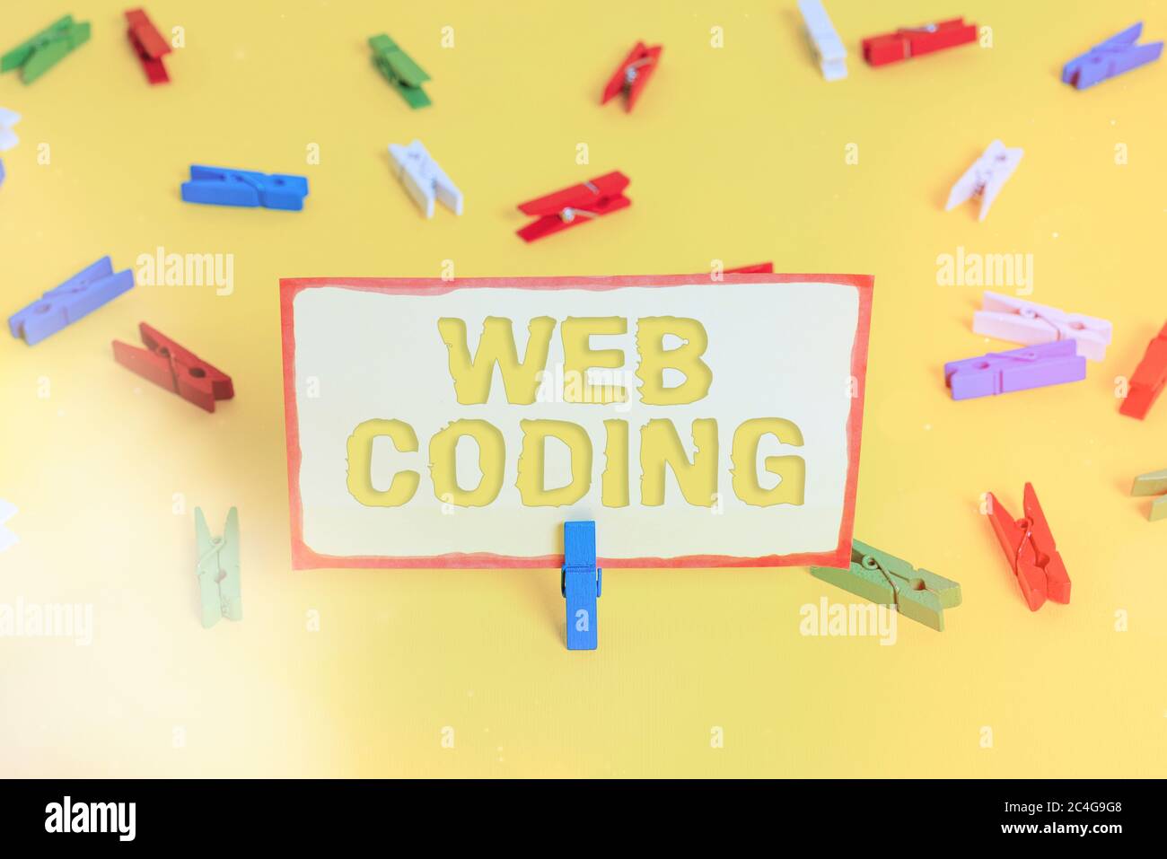 Conceptual hand writing showing Web Coding. Concept meaning a system of ...