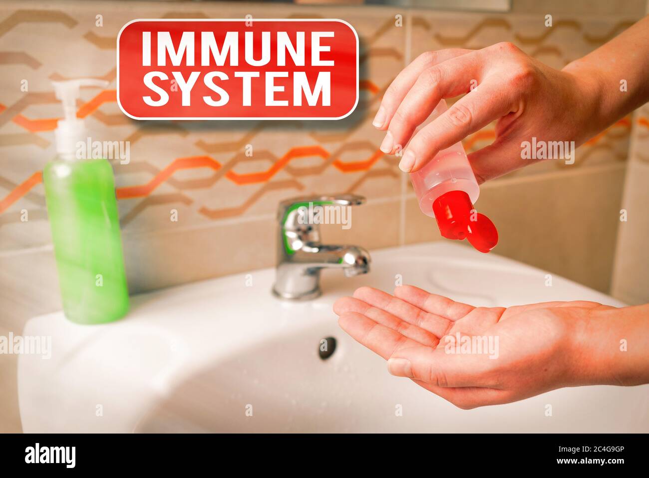 Conceptual hand writing showing Immune System. Concept meaning Complex ...