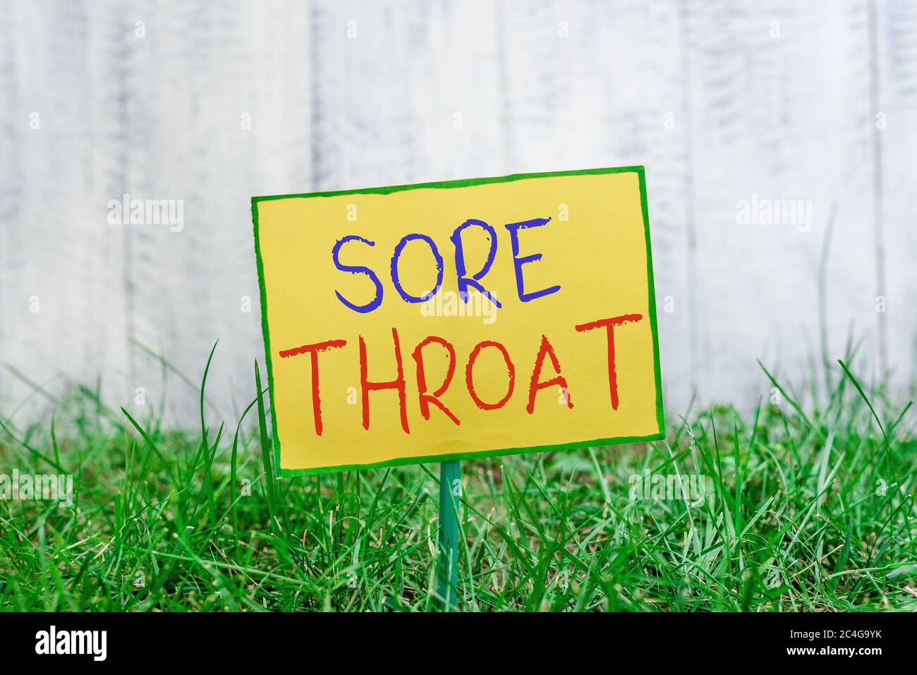 Handwriting text writing Sore Throat. Conceptual photo Inflammation ot ...