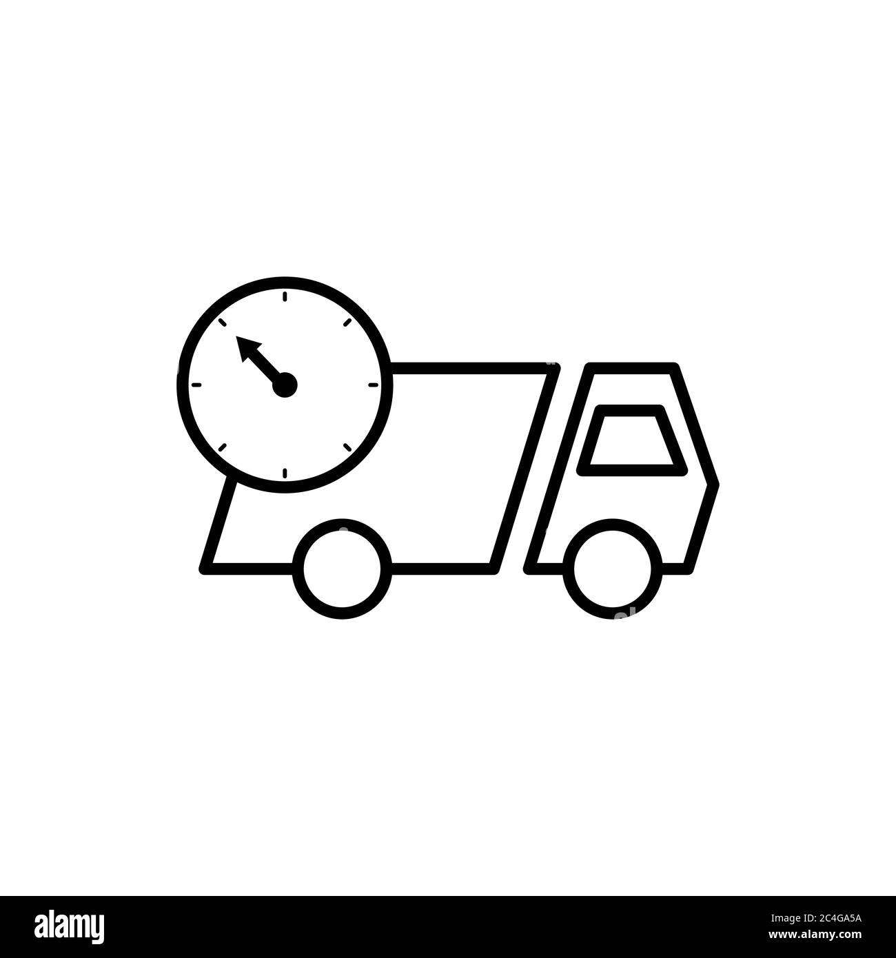 Delivery symbol , truck icon, clock icon. Design template vector Stock ...