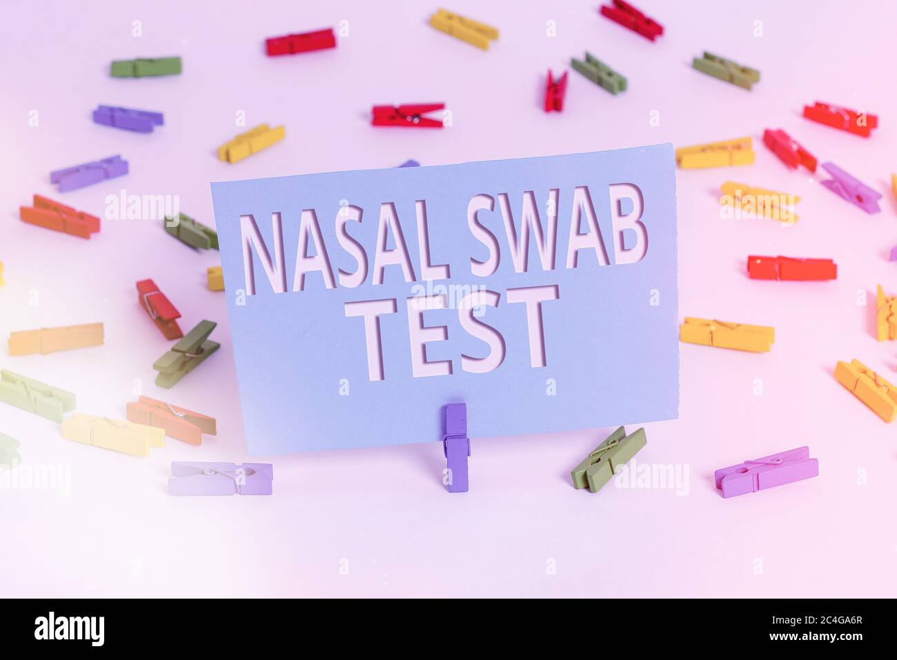 Text sign showing Nasal Swab Test. Business photo text diagnosing an ...