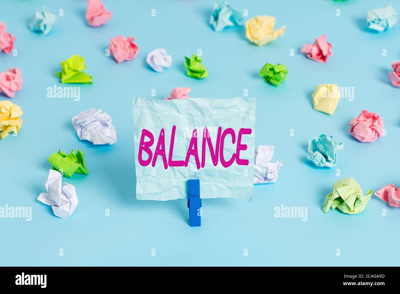 Handwriting text Balance. Conceptual photo condition in which different ...