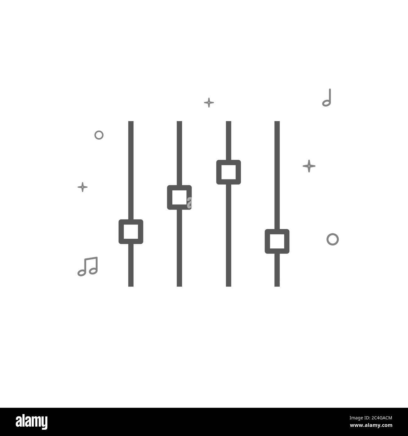 Equalizer simple line icon. Sound engineer symbol, pictogram, sign ...