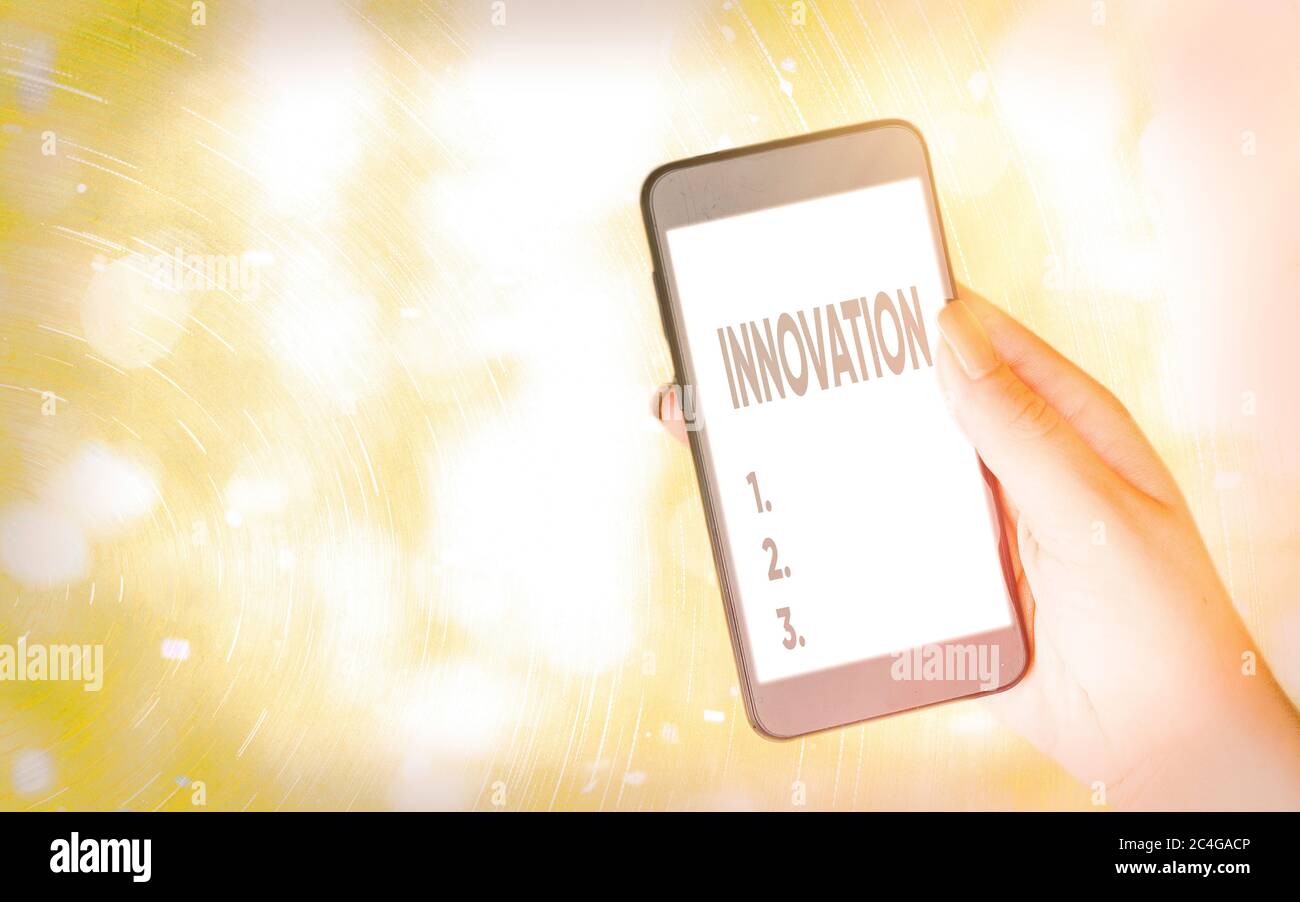 Handwriting text writing Innovation. Conceptual photo new idea creative ...