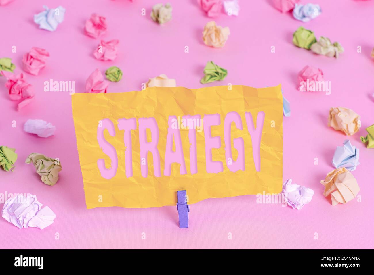 Handwriting text writing Strategy. Conceptual photo action plan or ...