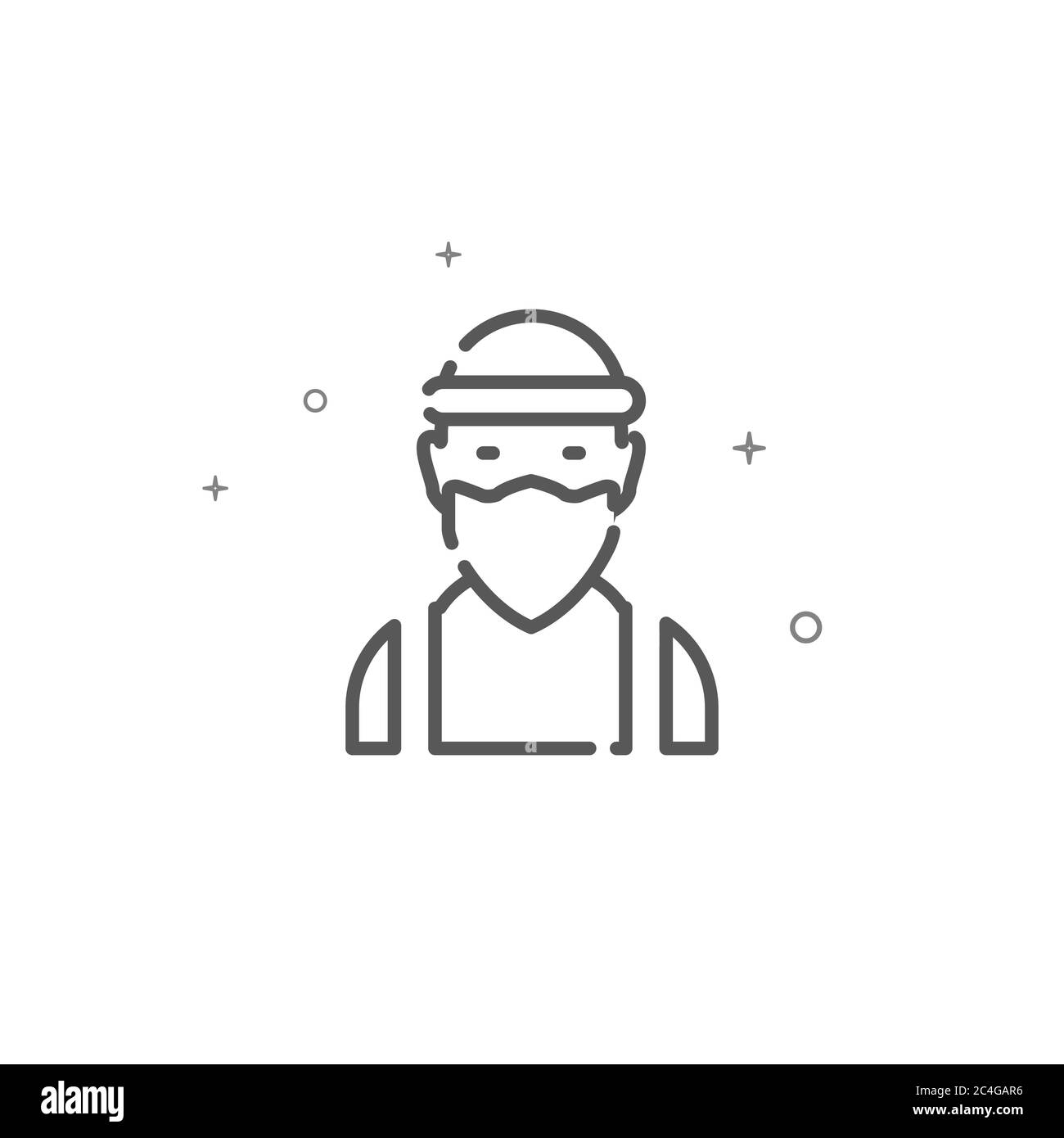 Masked criminal simple line icon. Criminal face symbol, pictogram, sign ...