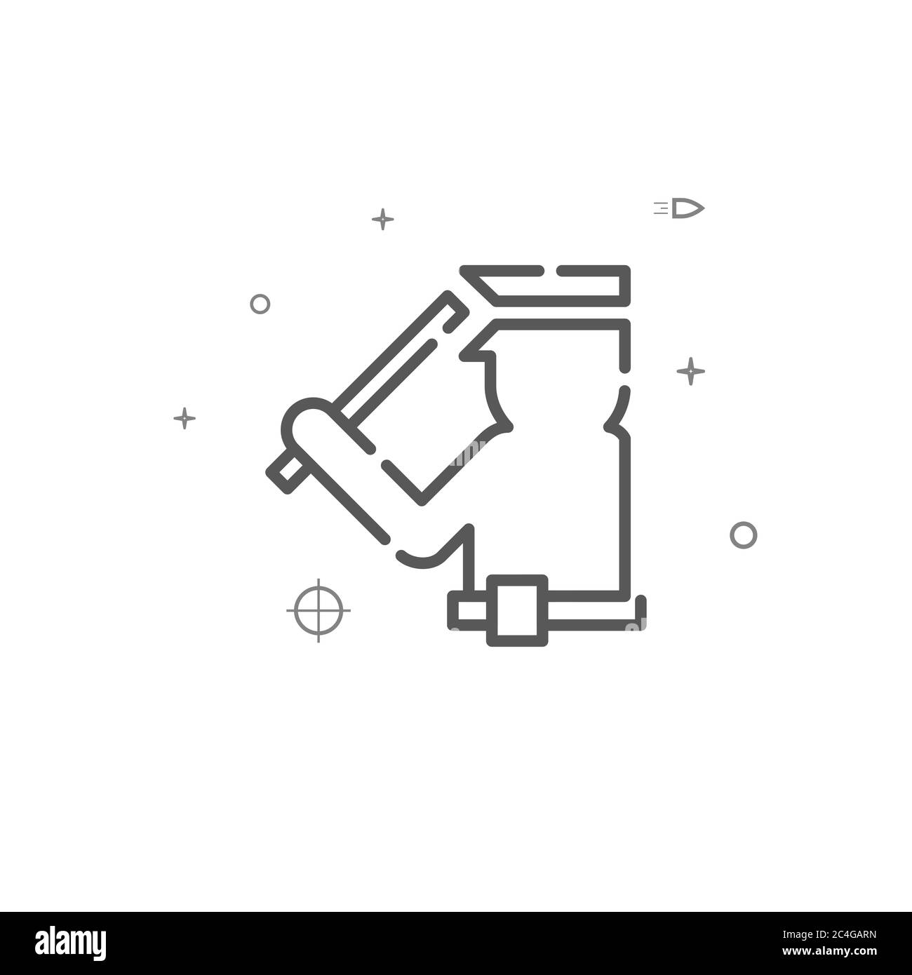 Policeman with a baton simple line icon. Cop symbol, pictogram, sign ...