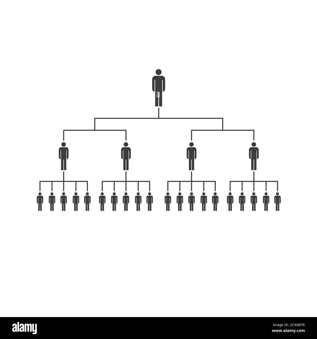Business hierarchy structure. People simple icons. illustration Stock ...