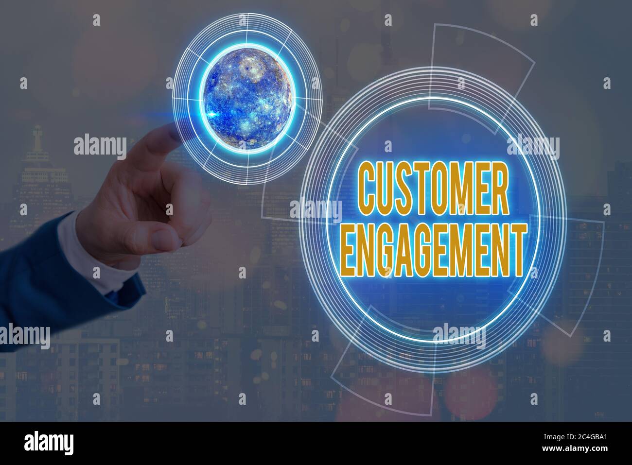 Conceptual hand writing showing Customer Engagement. Concept meaning ...
