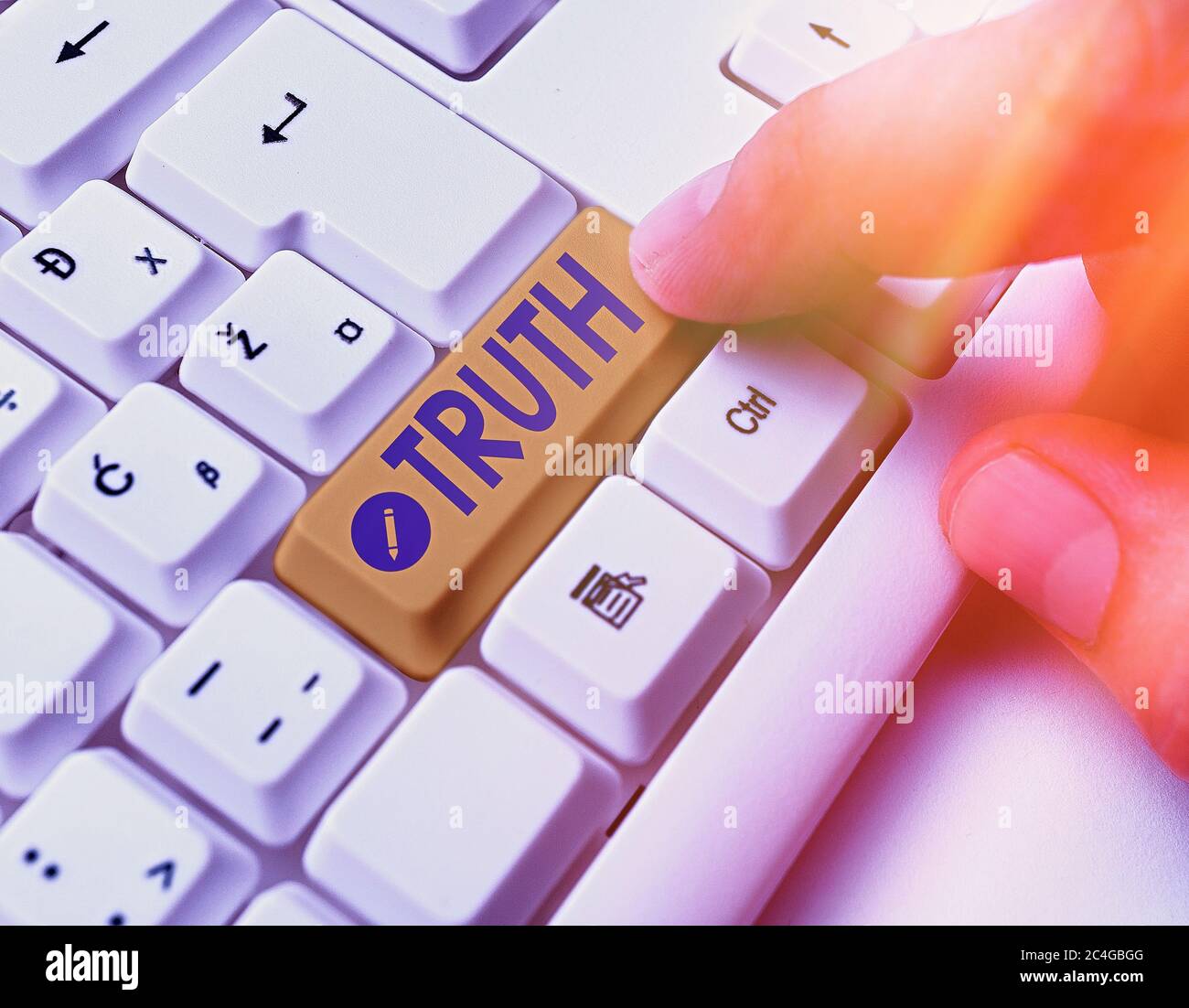 Writing note showing Truth. Business concept for used to mean being in ...