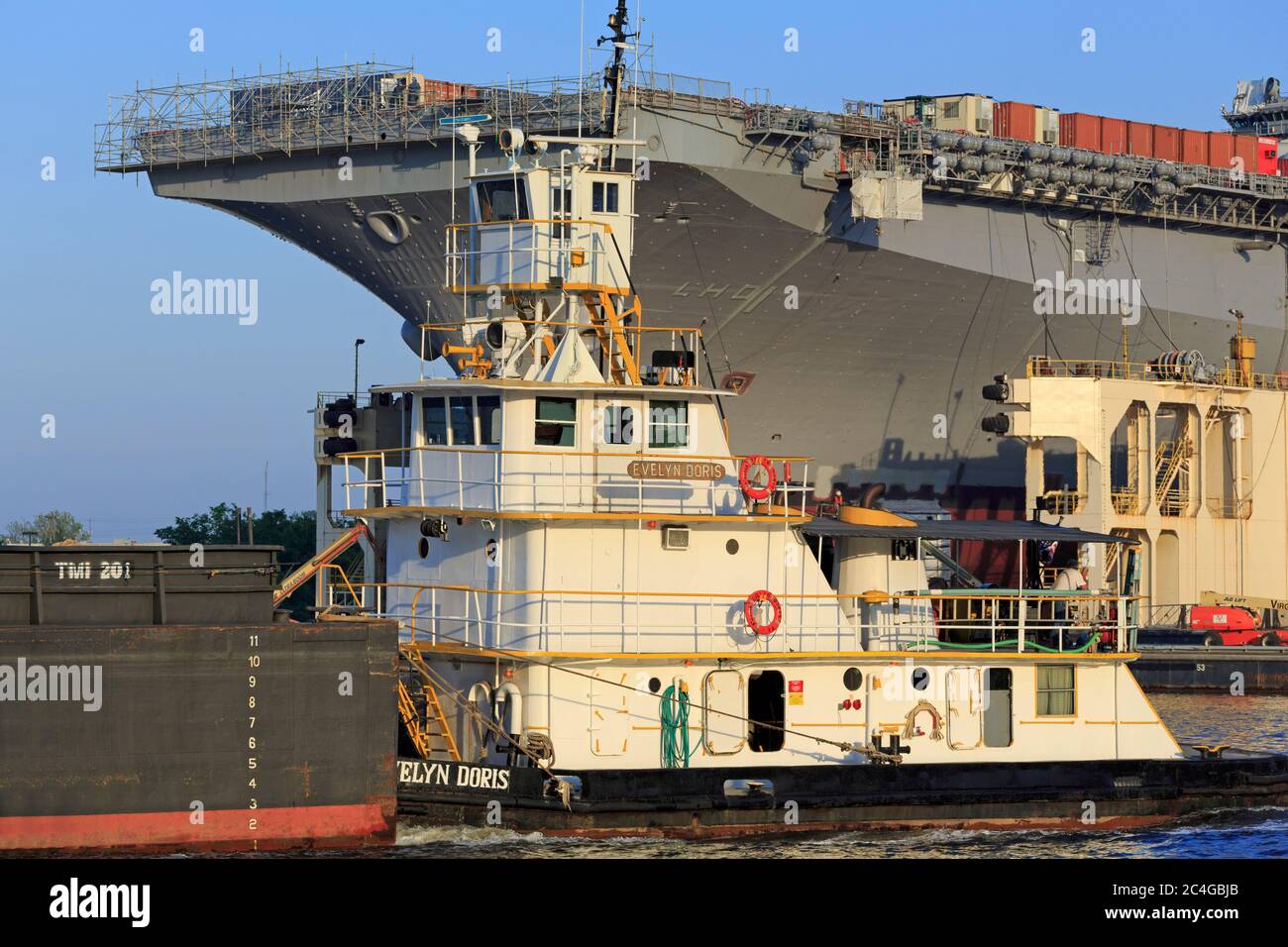 Naval shipyard, Portsmouth City, Norfolk region, Virginia, USA Stock ...